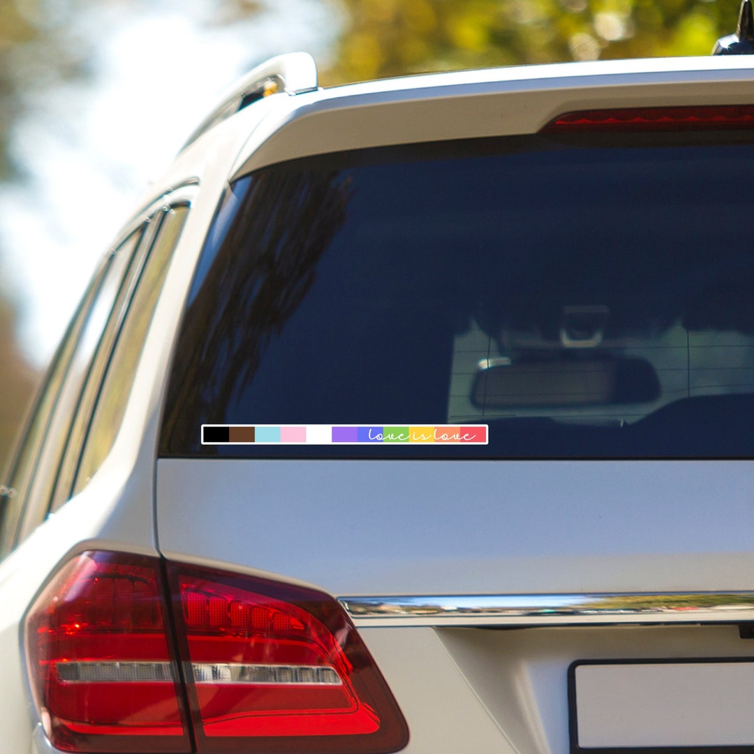 Pride Sticker Sticker for Car, Progress Pride Bumper Sticker, Gay Car ...