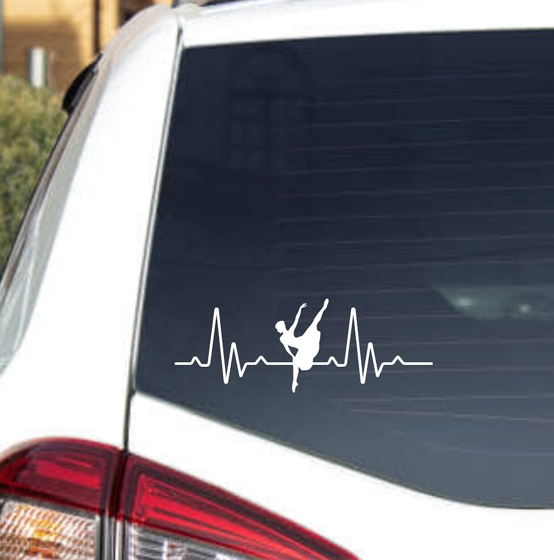 Dance Mom Vinyl Decal: Dancer Heartbeat Bumper Sticker (5" W) - Etsy