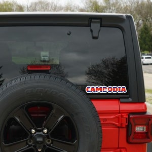 Cambodia Sticker, Khmer Car Flag, Decal for Vehicle, Laptop Decal ...