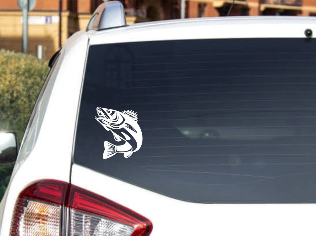 Walleye Fish Car Decal, Fishing Sticker, Gift for Men, Master Baiter ...