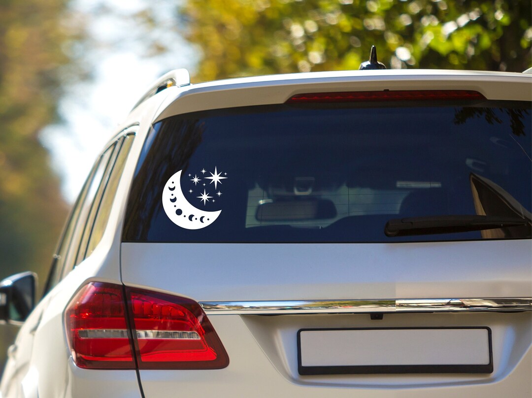 Moon Phase Car Decal: Vinyl Sticker, Laptop Decal (5" W) - Etsy