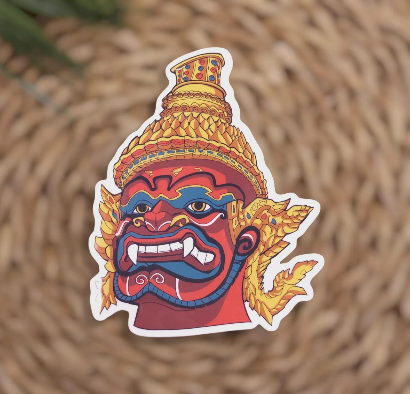 Khmer Sticker: Cambodian Art, Lakhon Khol, Yak Mask - Khmer Gift Ideas ...