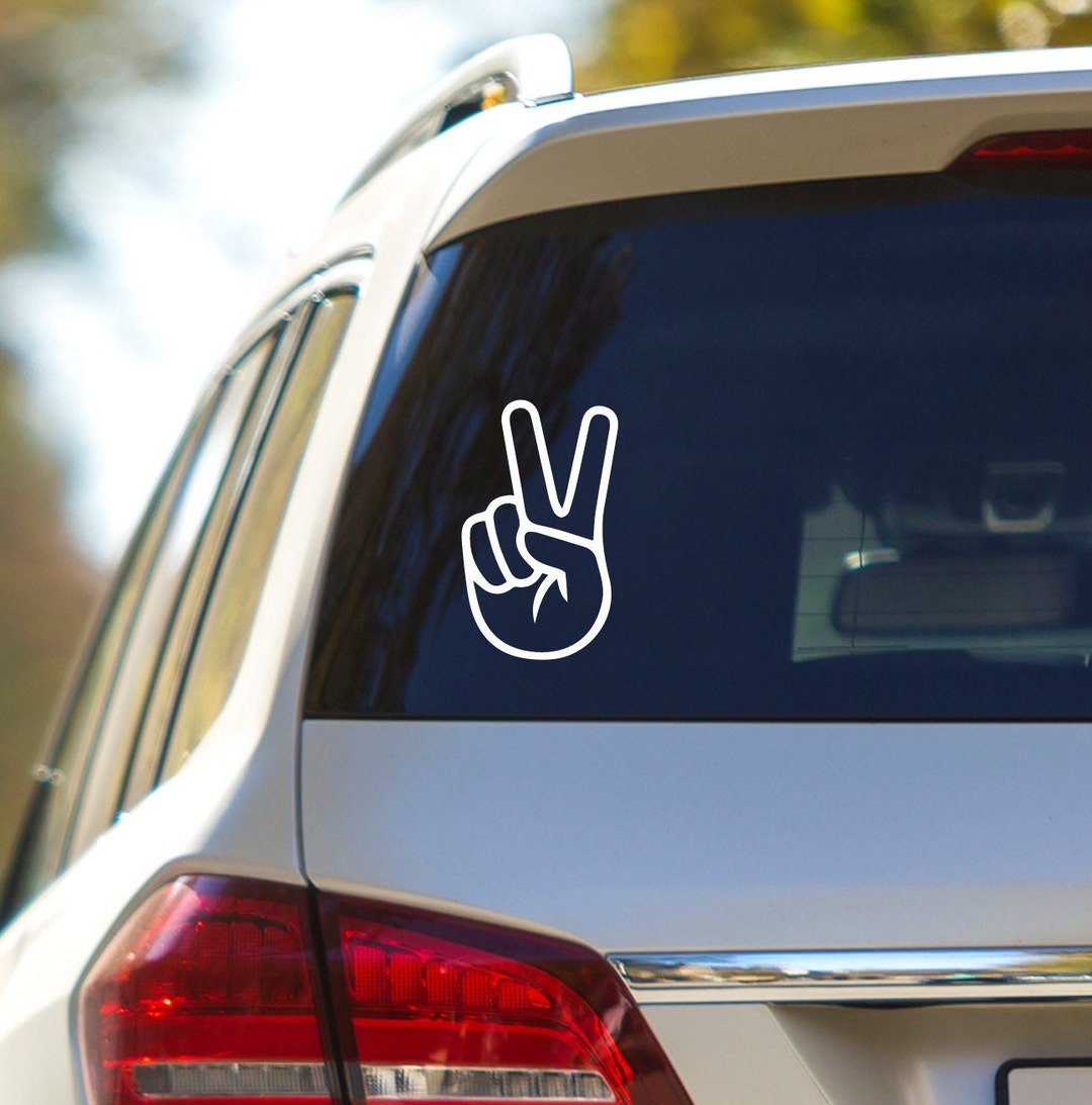Peace Sign Sticker for Car, Car Decal, Laptop Decal, Vinyl Decal Custom ...