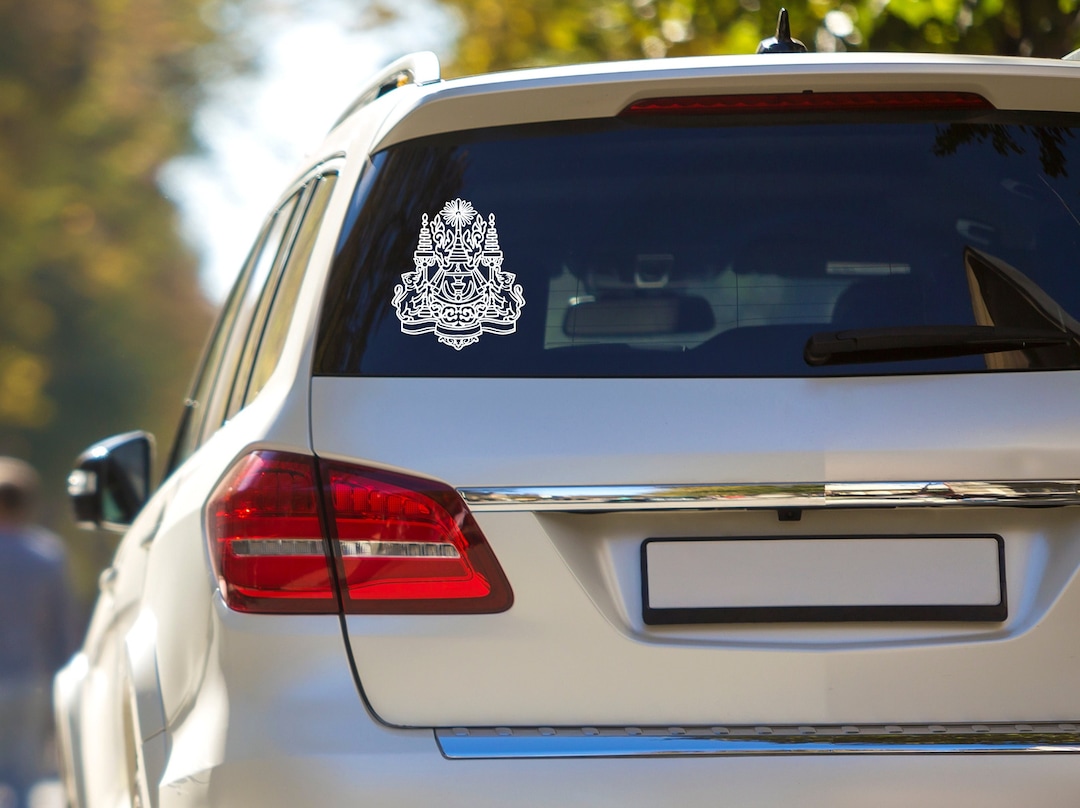 Cambodia Sticker, Khmer Car Flag, Decal for Vehicle, Laptop Decal ...