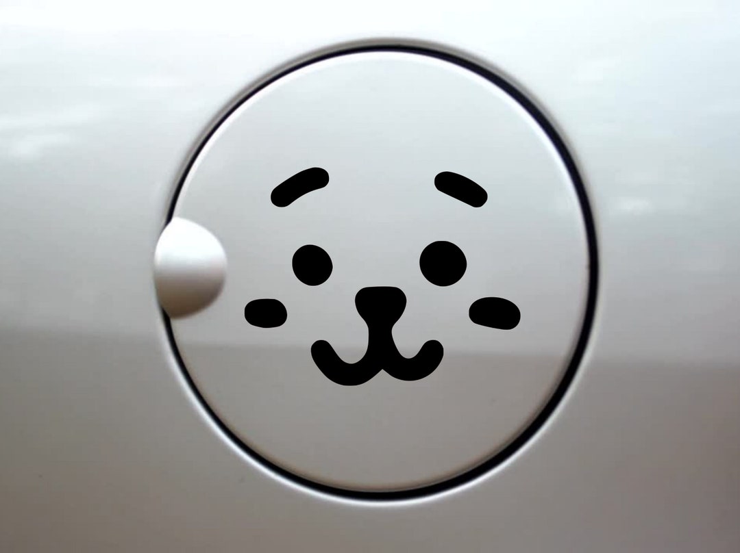 Cartoon Car Decal: Kawaii Gas Cap Sticker, Kpop Gift - Etsy