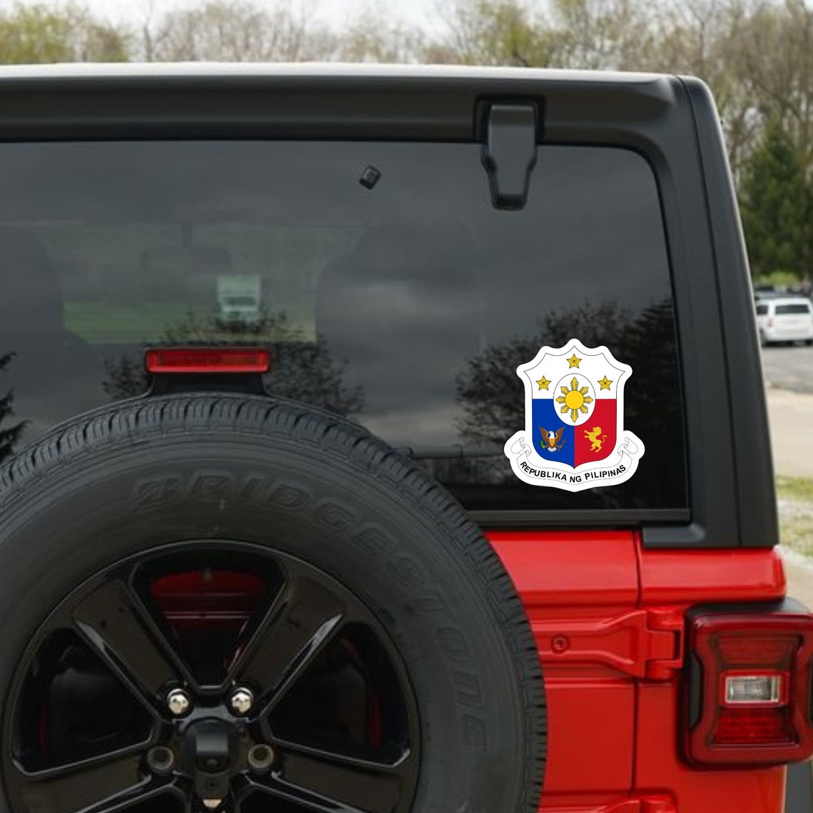 Philippine Flag Vinyl Decal: Filipino Sun Star Sticker - Etsy