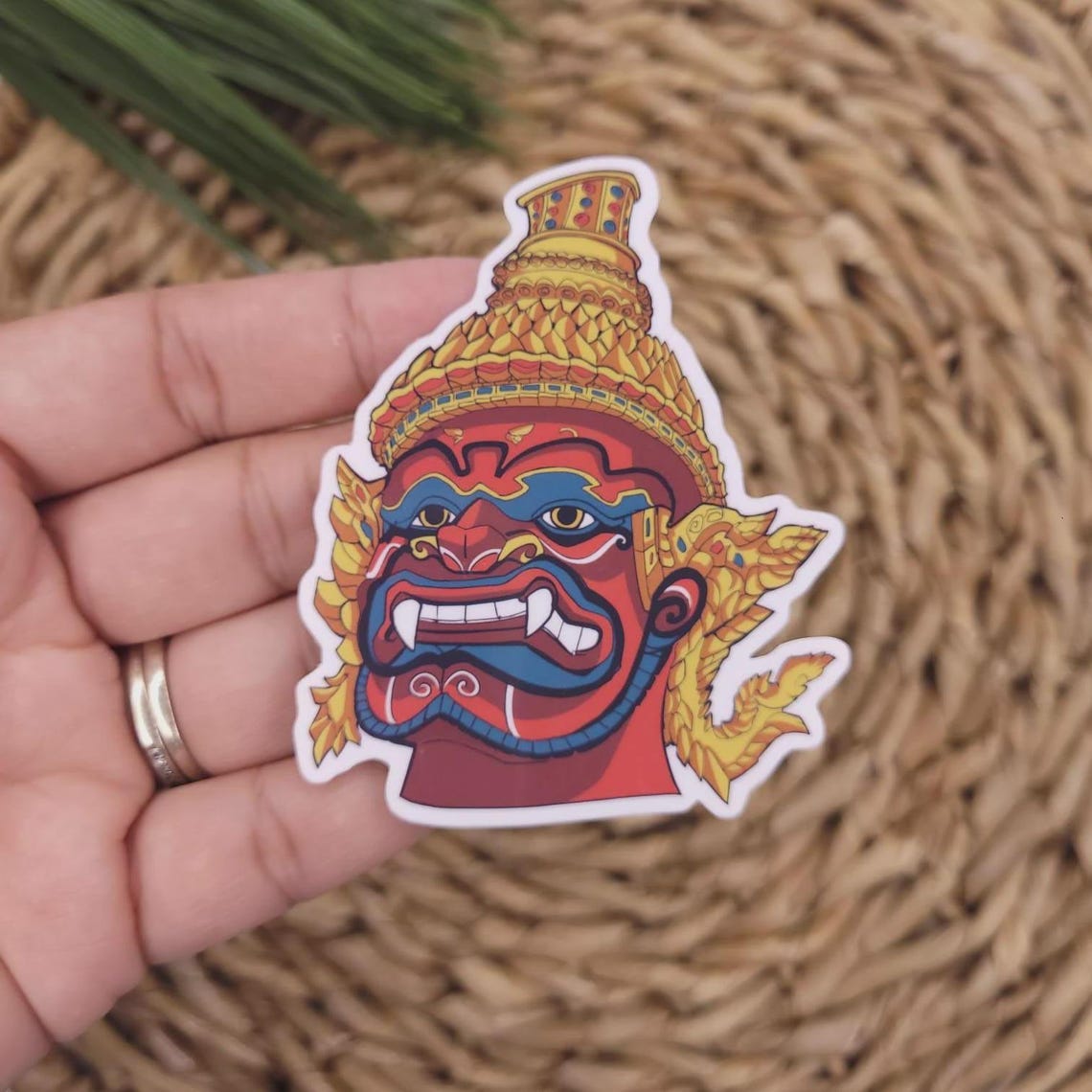 Khmer Sticker: Cambodian Art, Lakhon Khol, Yak Mask - Khmer Gift Ideas ...
