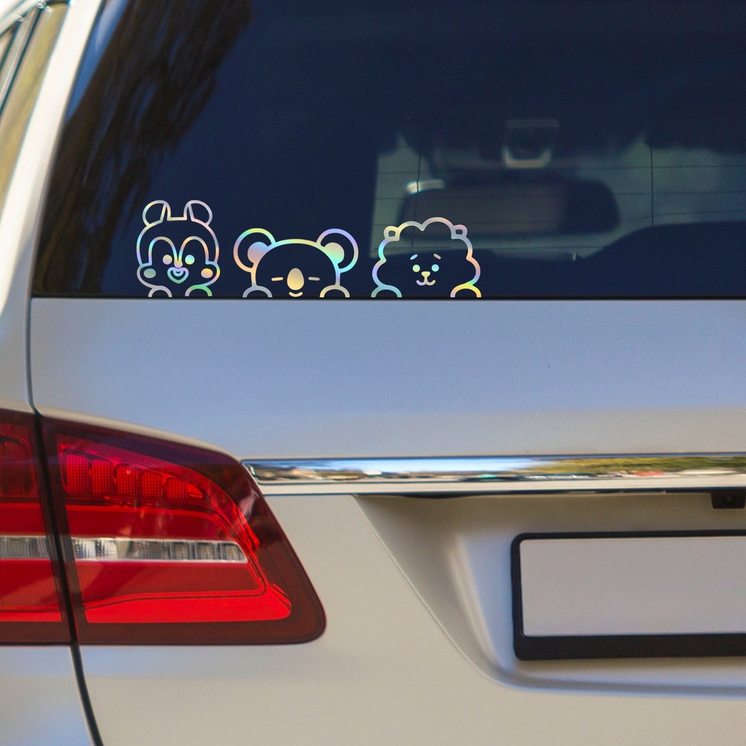 Cartoon Car Decal, Kpop Car Decal, Kpop Gift, Kpop Merch, Car Window ...