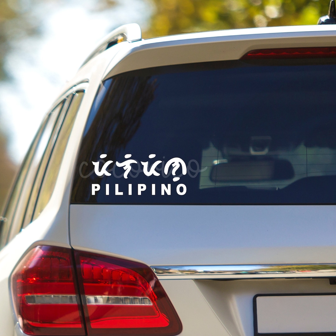 Filipino Baybayin Pilipino Sun Decal: Weather Resistant Filipino Car ...