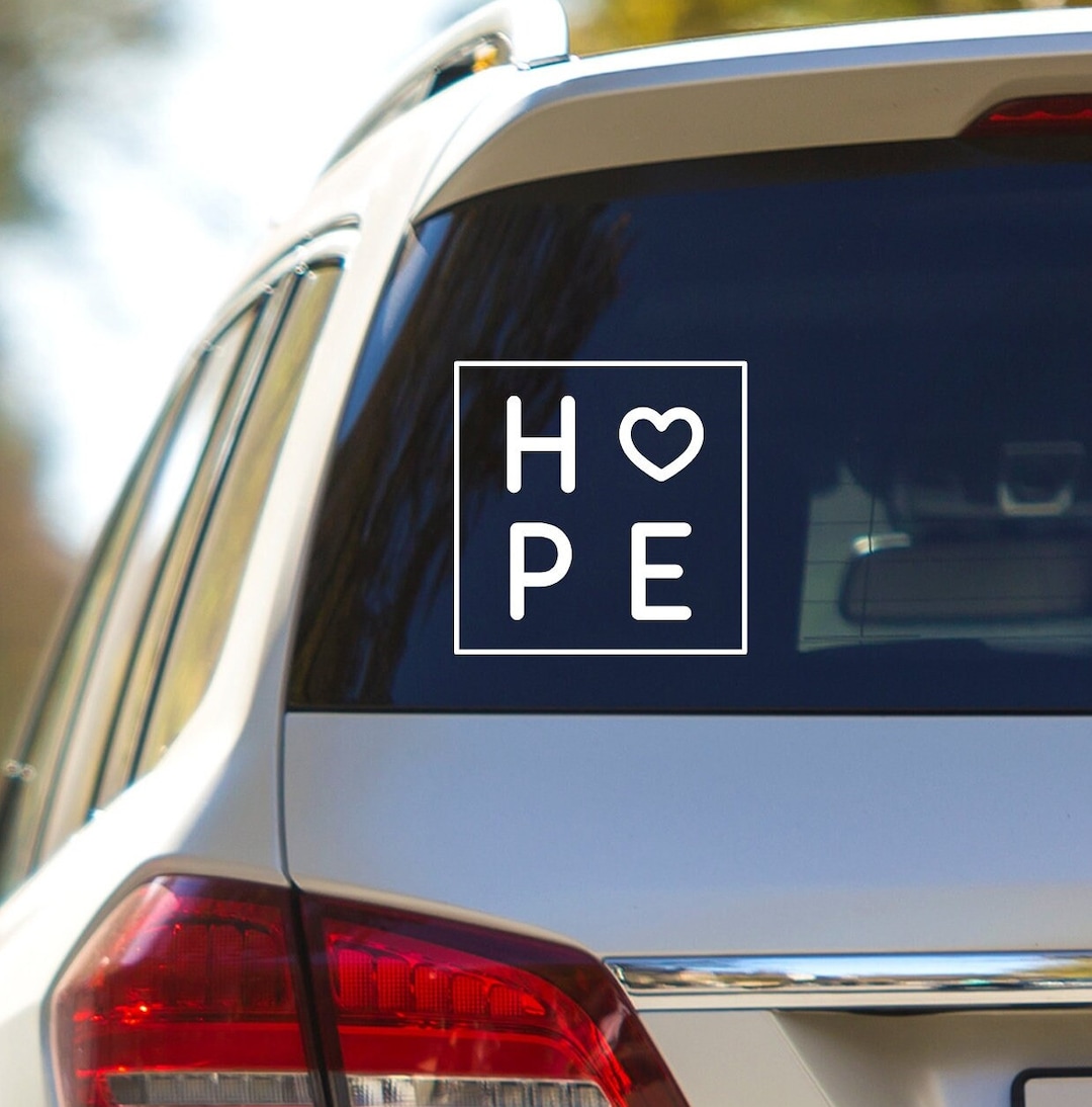 Hope Bumper Sticker, Car Decal, Laptop Decal - Vinyl Decals for Car ...