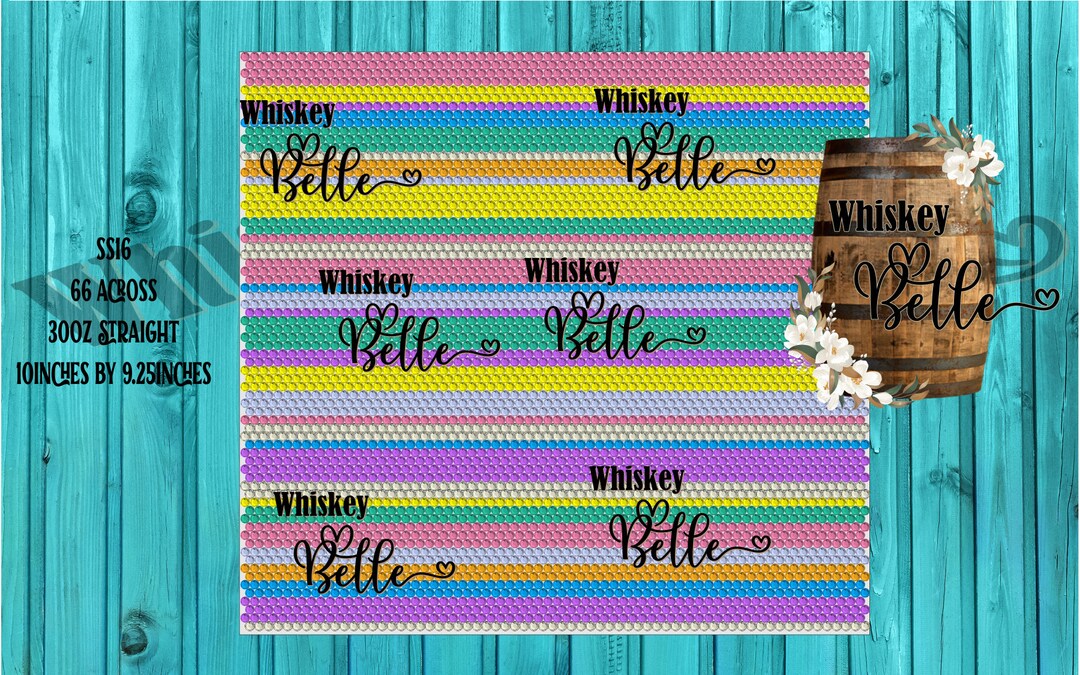 Easter Serape Stripes SS16 Rhinestone Template Pattern 30 Oz - Etsy