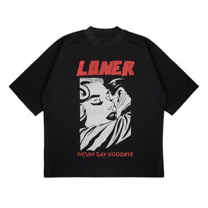 LONER Techwear Streetwear Fashion T-shirts for Men Summer Black Short ...