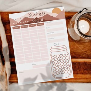 Savings Goal Tracker Budget Page Budget Planner Printable - Etsy