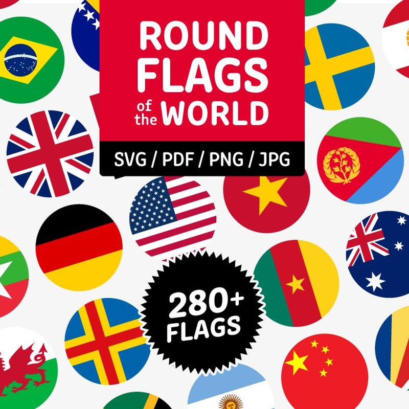 Circle World Map Printable - Etsy