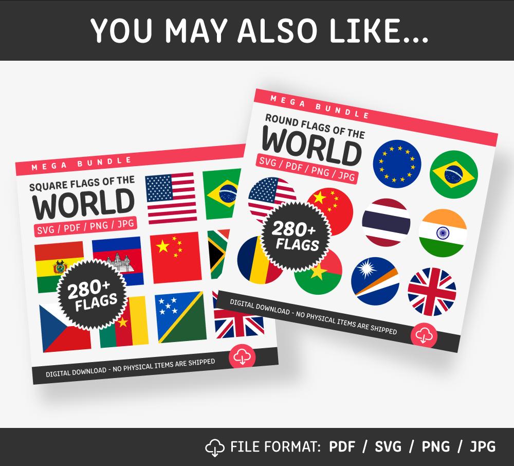 World Flags Clip Art: 280+ Country Flags (digital Download) - Etsy