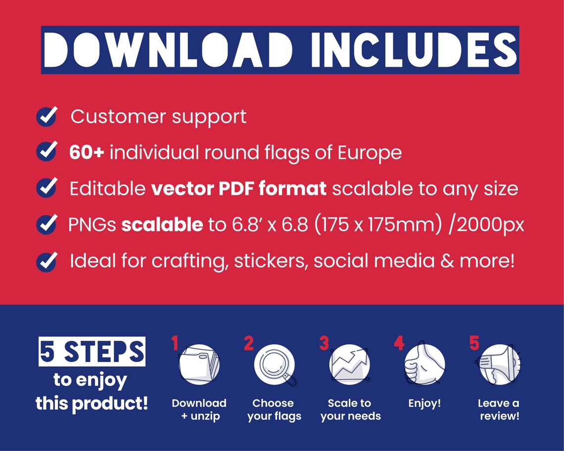 Round Flags of Europe, Digital Download, 60 Country & Regional Flags ...