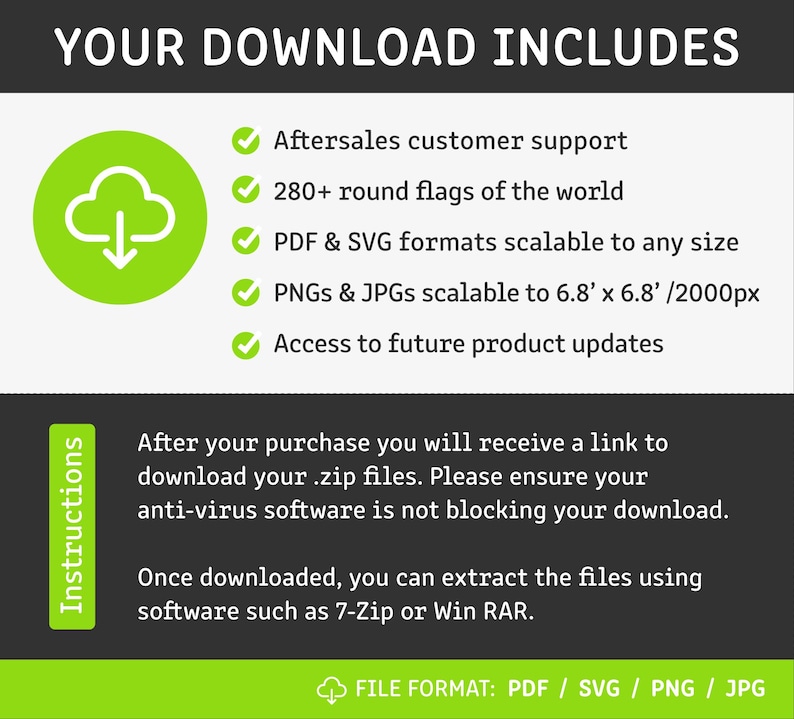 1,000+ Files | 280+ Round World Flags | Digital Download | COMMERCIAL ...