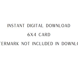 Thank You Card 6x4 Digital Download Minimalist - Etsy