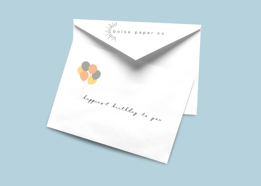 Happy Birthday Card 6x4 Digital Download - Minimalist - Etsy