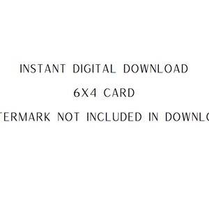 Thank You Card 6x4 Digital Download Minimalist - Etsy