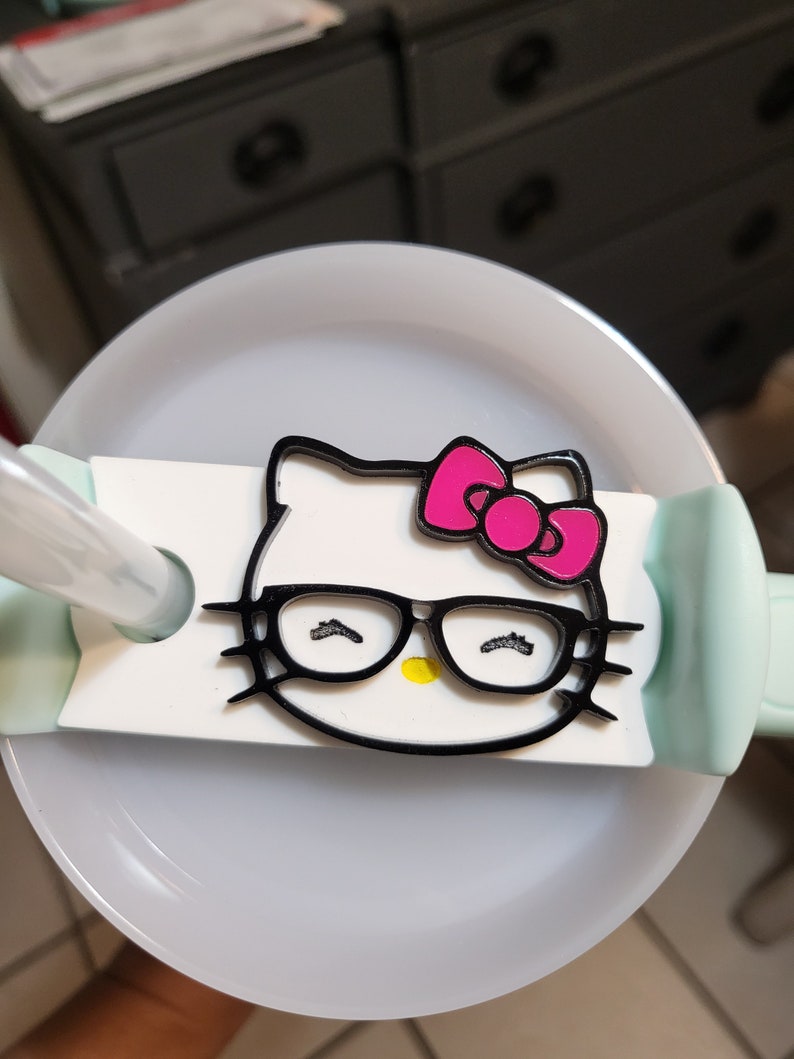 Stanley Tumbler Topper | Cup Tag | Kitty | Hello | Tumbler Topper ...