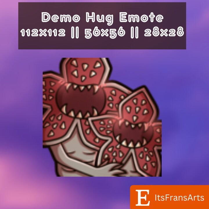 Demo Hug Emotes Ready for Twitch - Etsy