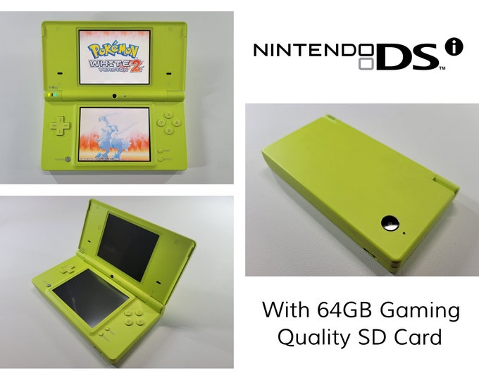 Nintendo Dsi in Lime Green W/ Charger, and 64GB SD Card W/ Games - Etsy