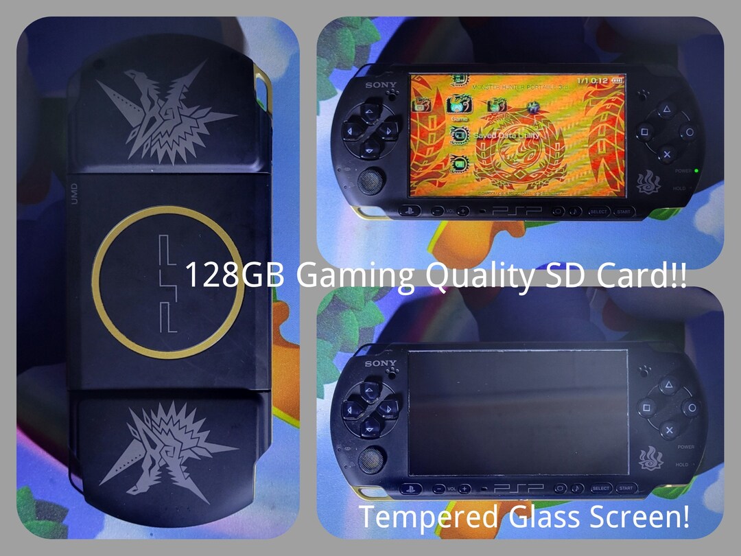 Sony PSP 3000 Monster Hunter Edition With Loaded 128GB SD Card - Etsy
