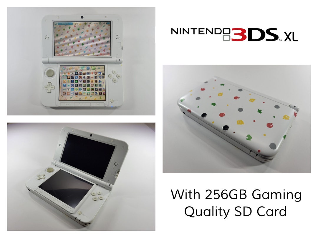 Nintendo 3DS XL/LL Animal Crossing Special Edition W/ 256GB Sd Card and ...
