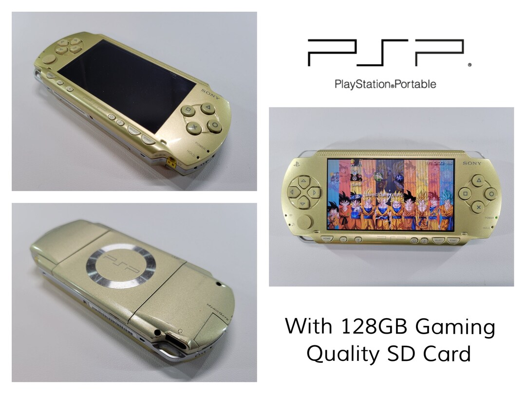 Sony PSP 1000 in Gold With 128GB SD Card - Etsy