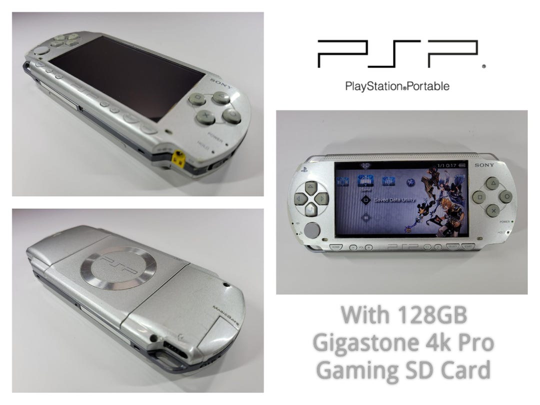 Sony PSP 1000 in Silver With 128GB SD Card W/ Games - Etsy