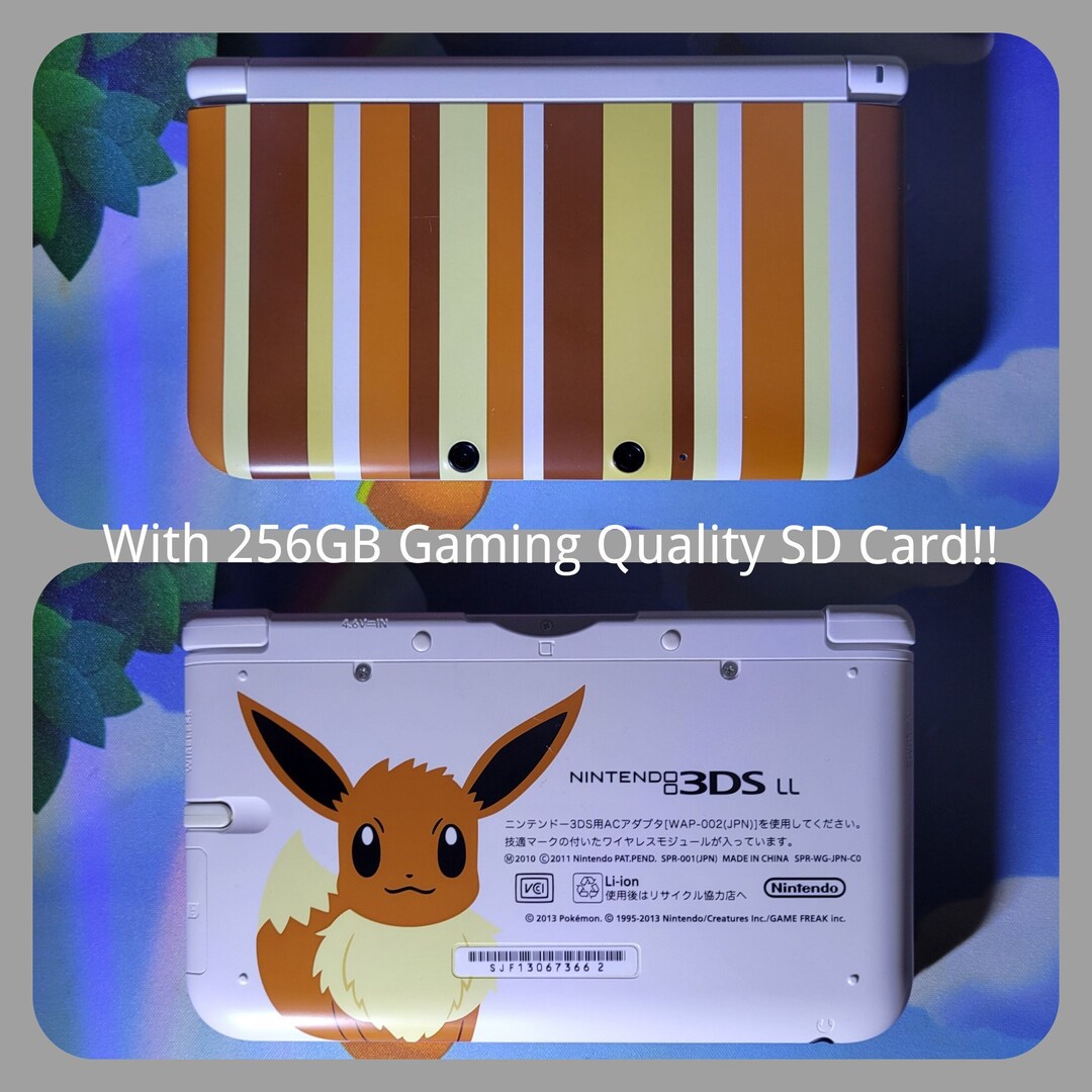 Nintendo Pokemon Eevee Special Edition 3DS XL/LL Console W/ 256GB Sd ...