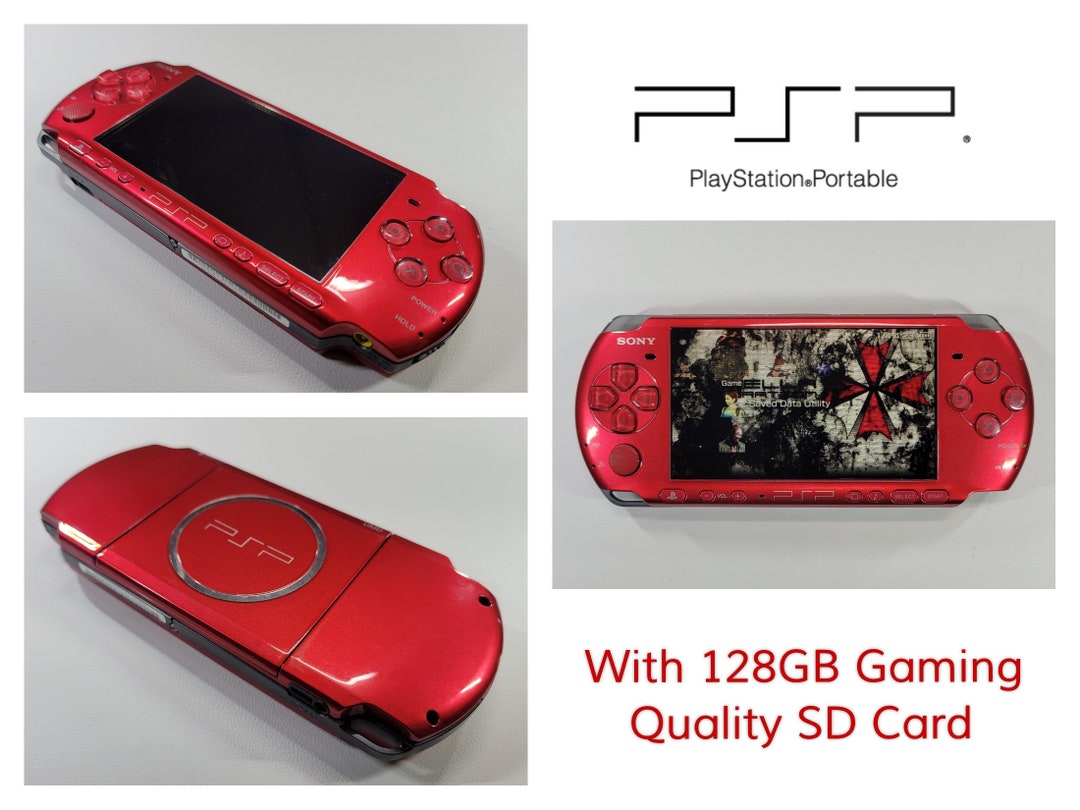 Sony PSP 3000 in Red With 128GB SD Card - Etsy