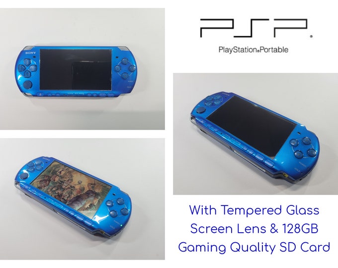 Sony PSP 3000 in Vibrant Blue With 128GB SD Card - Etsy