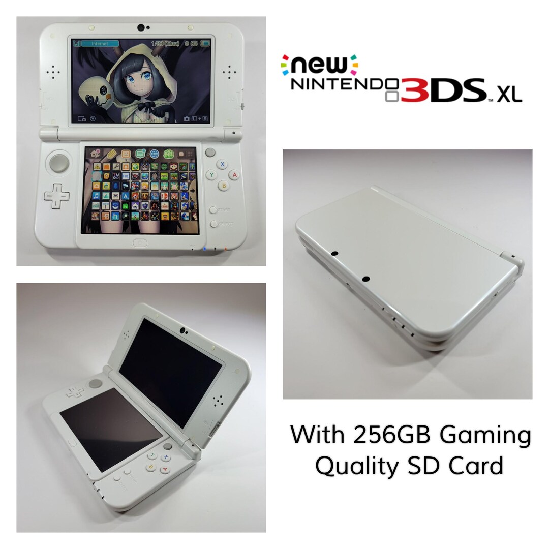 Nintendo new White 3DS XL/LL Console W/ 256GB Sd Card - Etsy