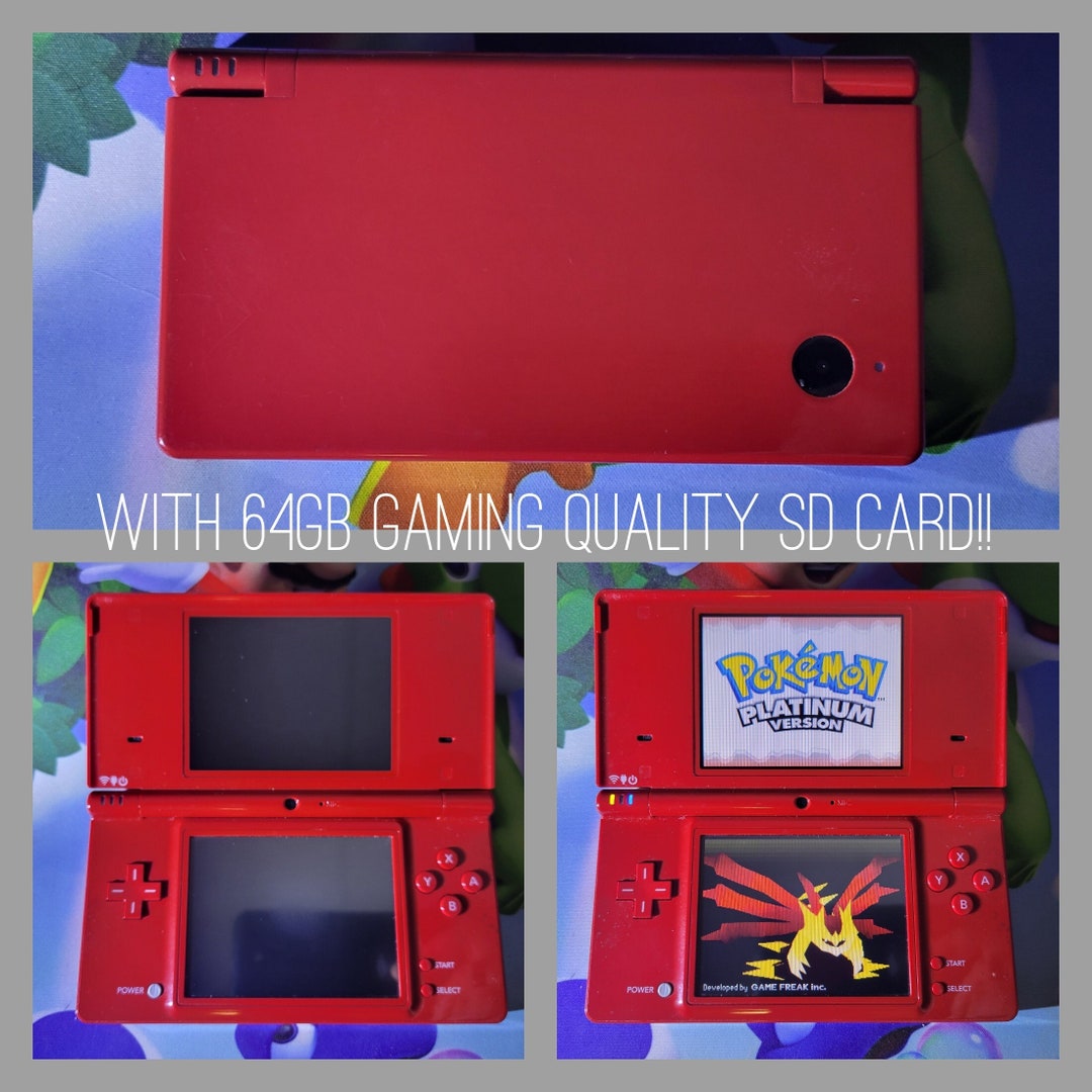 Nintendo Dsi in Glossy Red W/ Charger, and 64GB SD Card W/ Games - Etsy