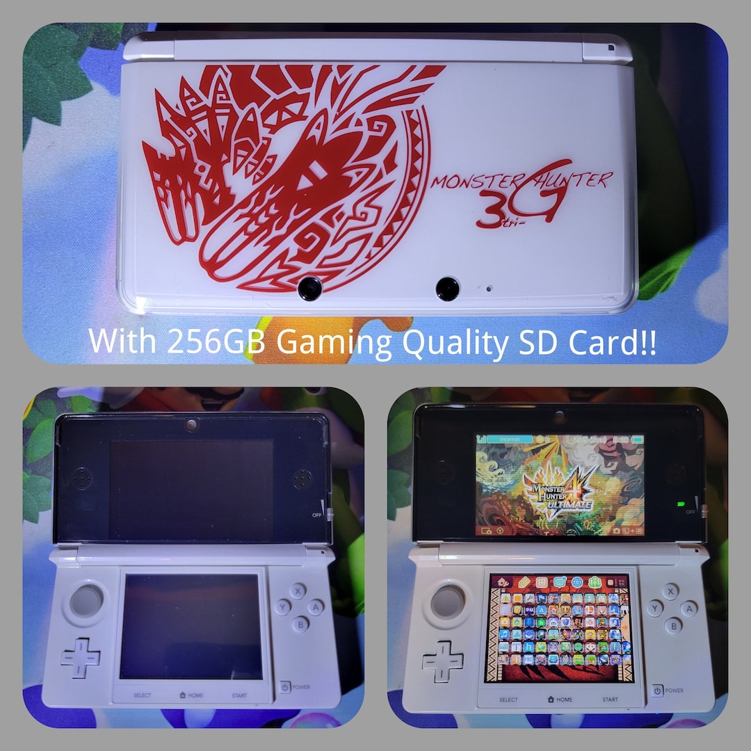 Nintendo 3DS Console Monster Hunter Edition W/ 256GB Sd Card - Etsy