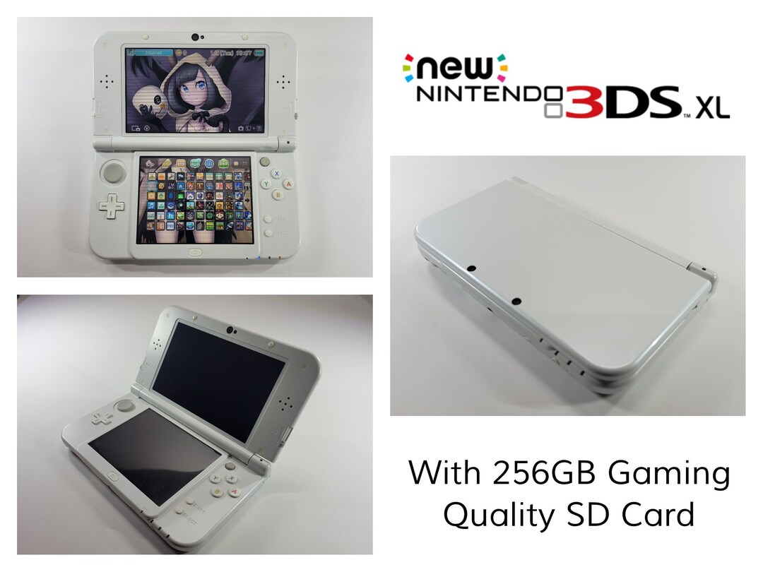 Nintendo new White 3DS XL/LL Console W/ 256GB Sd Card - Etsy
