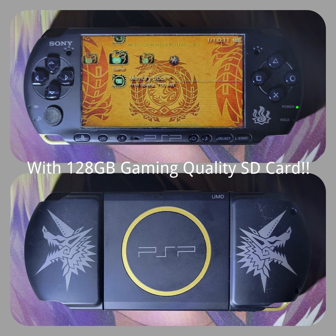 Sony PSP 3000 Monster Hunter Edition With Loaded 128GB SD Card - Etsy