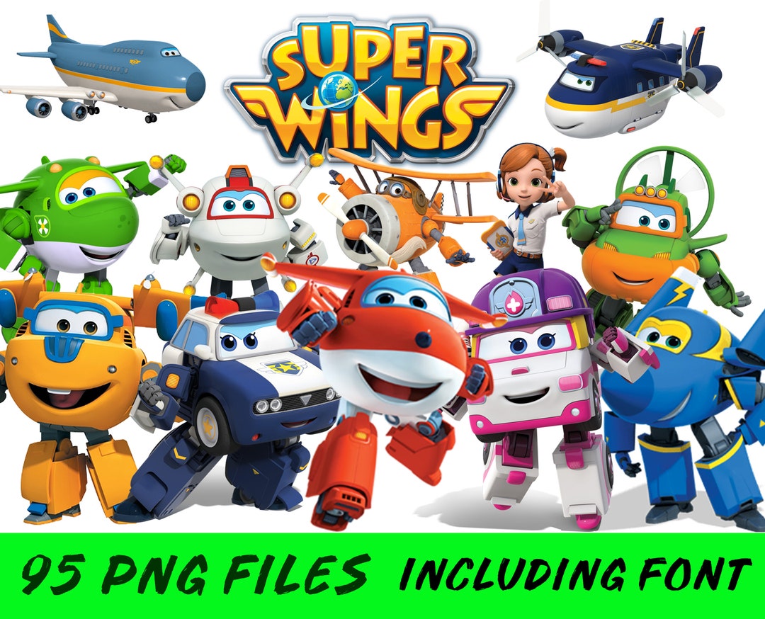 Super Wings MEGA PACK Clip Art Super Wings PNG Super Wings Font Super Wings Cake Topper Super ...
