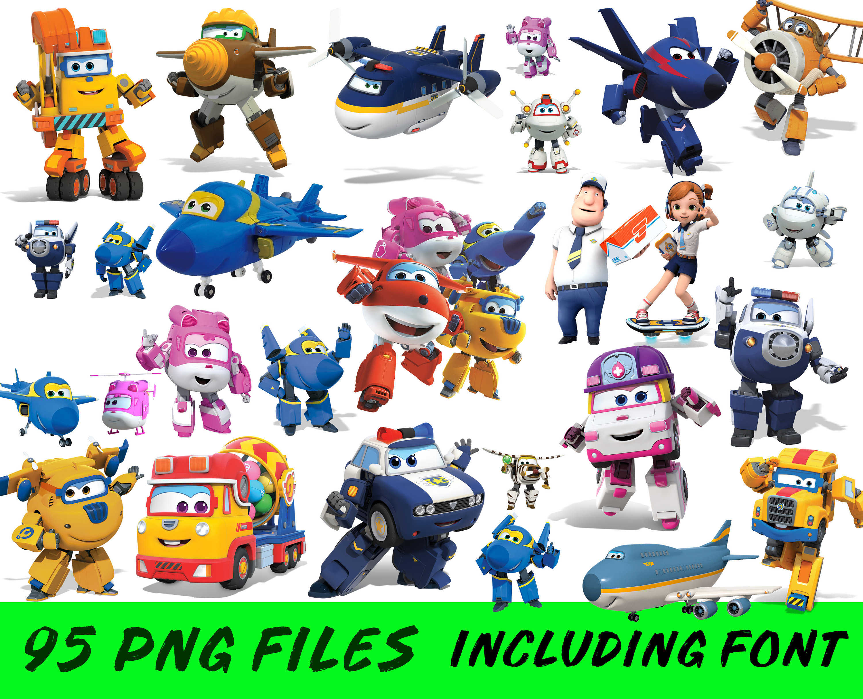 Super Wings MEGA PACK Clip Art Super Wings PNG Super Wings - Etsy UK