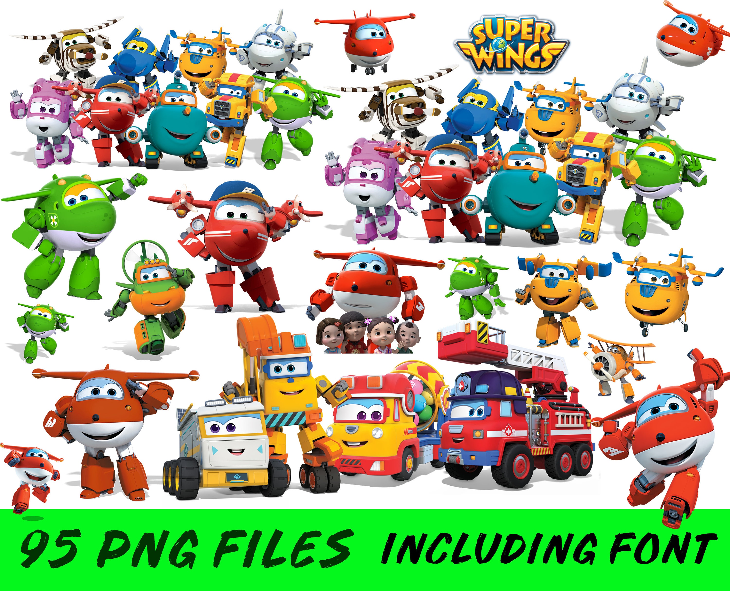 Super Wings MEGA PACK Clip Art Super Wings PNG Super Wings - Etsy UK