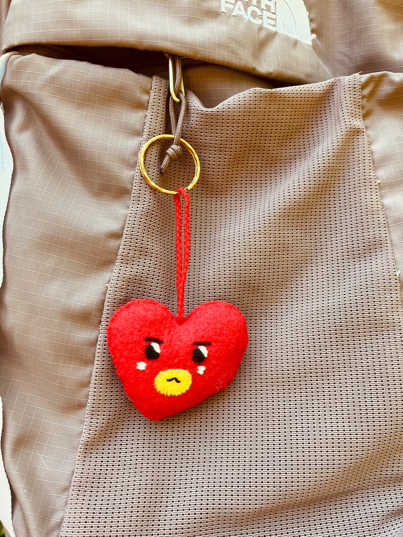 Felt BT21 TATA || Ornament, Keychain, Decorative || Heart, Personalized ...