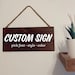 Customizable Hanging Sign | Any Style | Wall Decor - Etsy