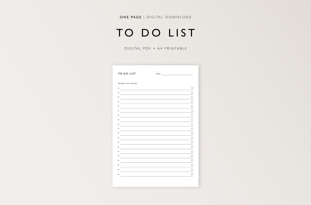 To Do List, Printable Planner, Planner Set, Instant Digital Download ...