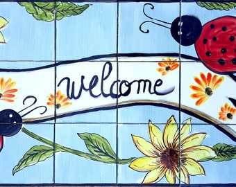 Welcome Mosaic Tiles - Etsy