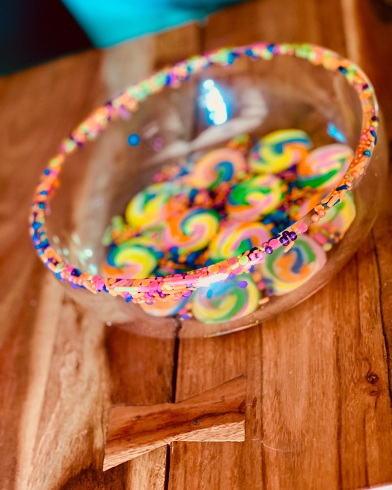 One of a Kind Original Idea “candy Bowl” Lollipop Art Table Top Decor ...
