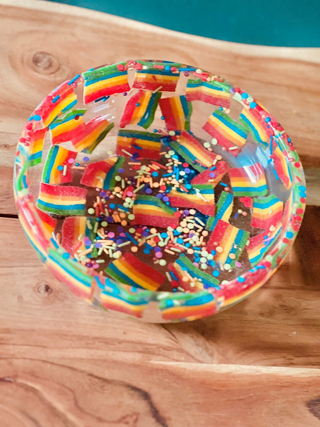 Sour Belt Rainbow “candy Bowl” Art Table Top Decor, Decorative Decor ...