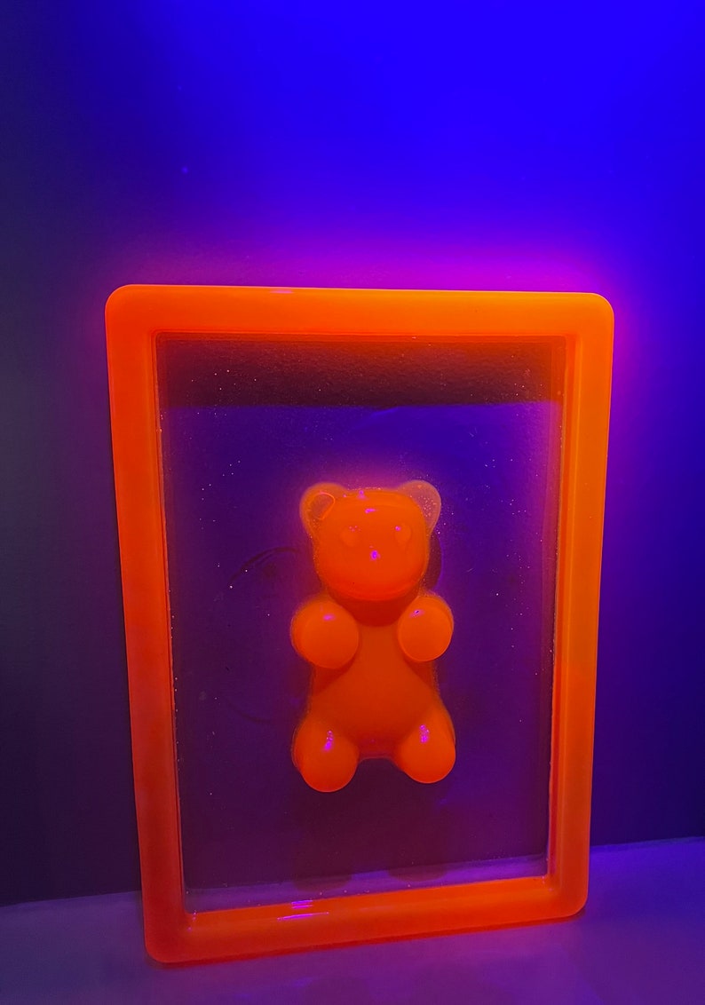 Floating Gummy Bear Art Neon Art Pop Art 3D Art Home - Etsy