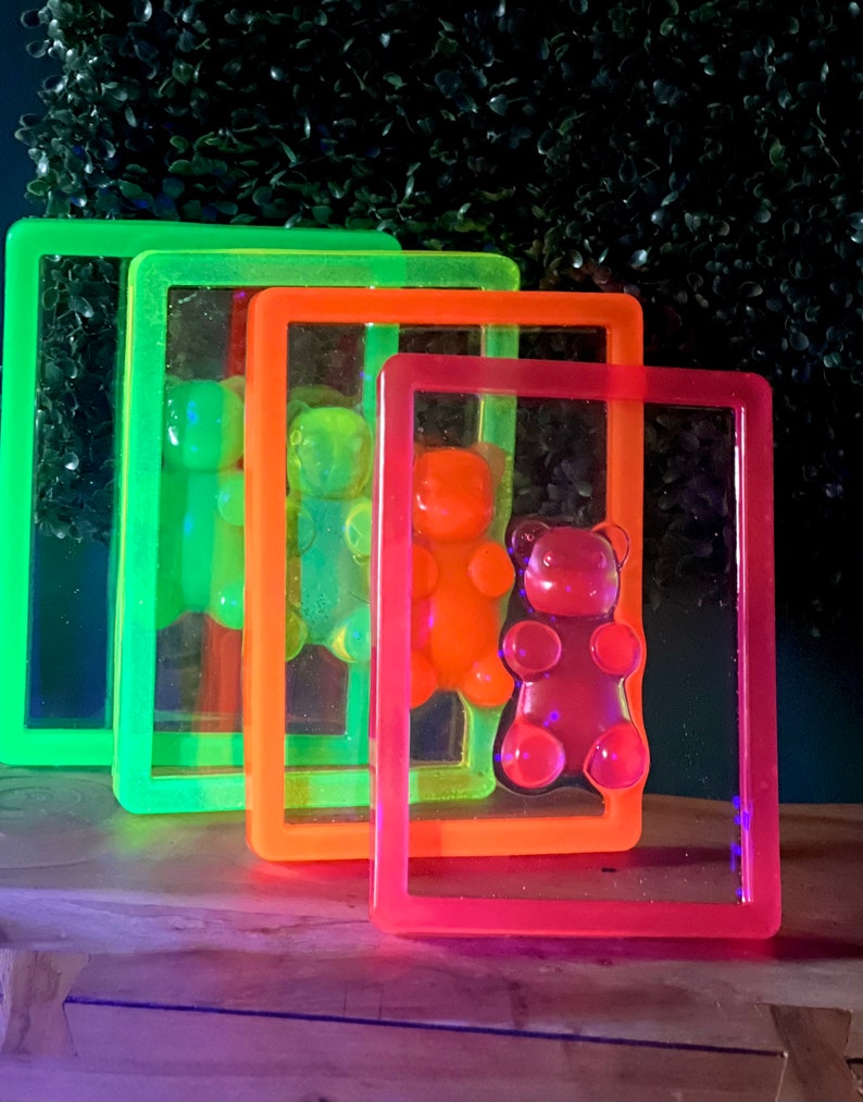 Floating Gummy Bear Art Neon Art Pop Art 3D Art Home - Etsy